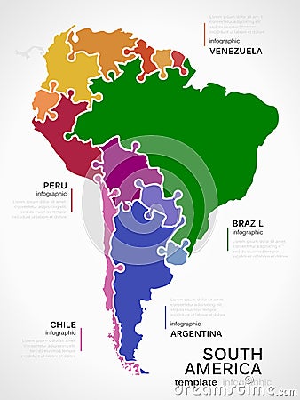 Map Of South America Stock Vector - Image: 45760206