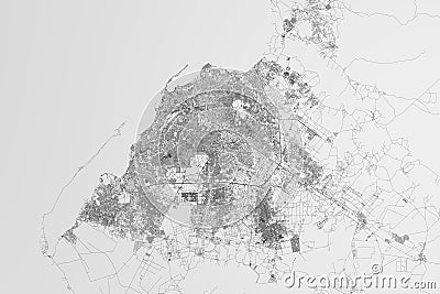 Map Of The Streets Of Luanda (Angola) On White Background. 3d Render ...