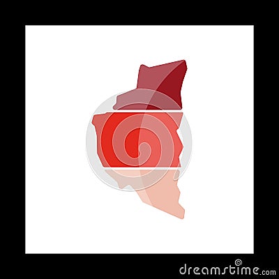 Map Of Ternopil City Geometric Creative Logo Cartoon Vector ...