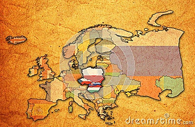 Map Of Visegrad Group Royalty-Free Stock Photography | CartoonDealer ...