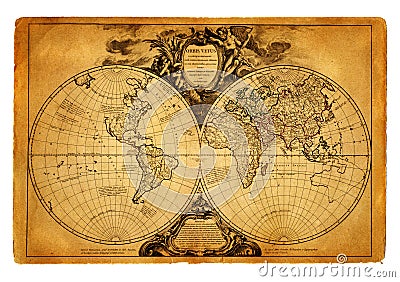 Map Of World 1752 Stock Images - Image: 30204034