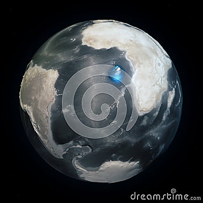 Map Of The World Without Water. All The Water On Earth In One Place ...