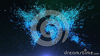 Map of the World. World Map of Particles Stock Video - Video of ...