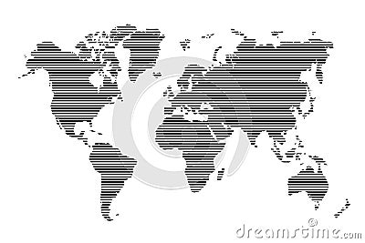 Map World. Worldmap Global. Worldwide Globe. Grey Continents Isolated ...