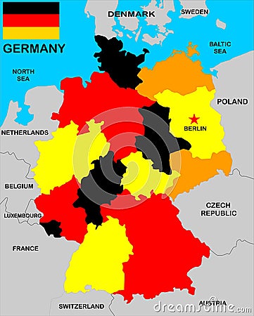 Mapa De Alemanha Imagem de Stock Royalty Free - Imagem: 10744166