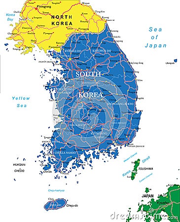 Mapa De Coreia Do Sul Foto de Stock Royalty Free - Imagem: 38687905