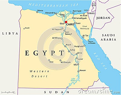 Mapa De Egito Imagem de Stock Royalty Free - Imagem: 31363046