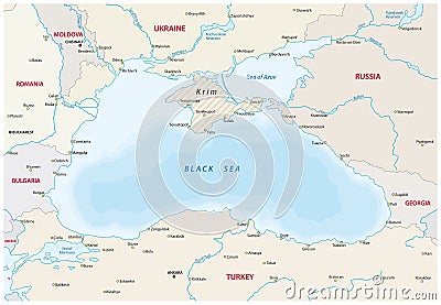 Mapa Do Mar Negro Ilustração do Vetor - Imagem: 68367147