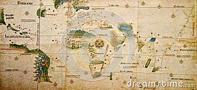 Mapa Medieval Do Mundo Fotos de Stock - Imagem: 8528673