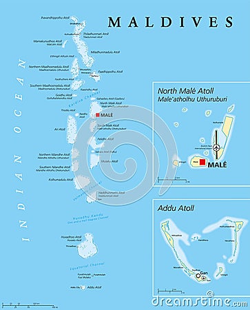 Mapa Político De Maldivas Ilustração do Vetor - Imagem: 74516994
