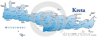 Mappa Di Creta Immagine Stock - Immagine: 23877601