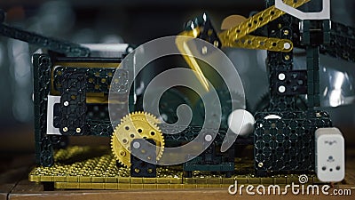 Marble Machine. Rolling Ball on the Plastic Path, Mechanical ...