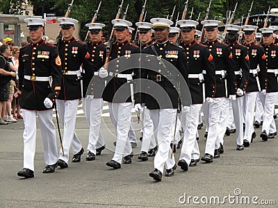Marching Marines Editorial Stock Image - Image: 9529924