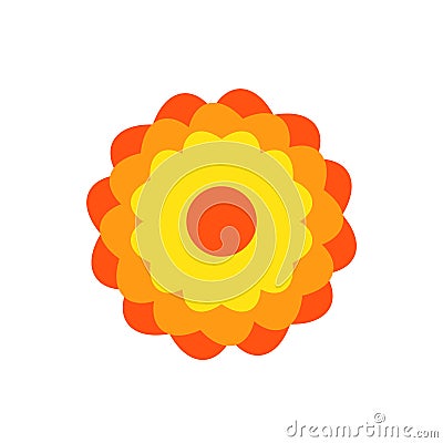 Marigold Simple Icon. Clipart Image Vector Illustration | CartoonDealer ...