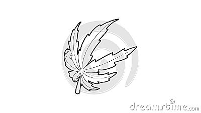 Marijuana Leaf Icon Animation Stock Video - Video of indica, hemp ...