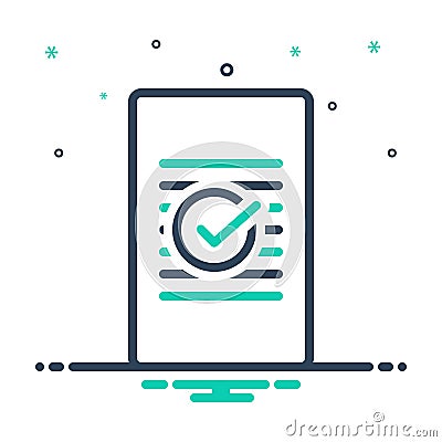 Mix Icon For Marked, Noticeable And Checklist Vector Illustration ...