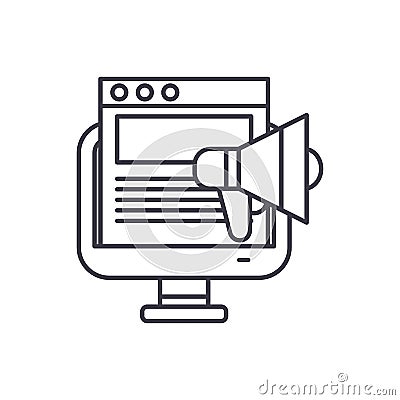 Marketing Campaign Line Icon Concept. Marketing Campaign Vector Linear ...
