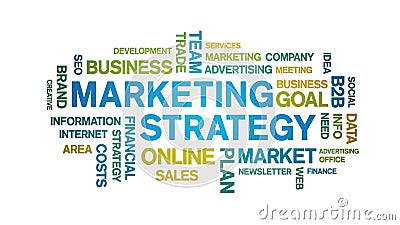Marketing Strategy Animated Tag Word Cloud,Text Design Animation ...