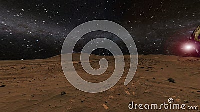 Mars and Glowing Milky Way and Stars Stock Video - Video of stars ...