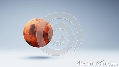 Mars Planet Spinning on Studio Blue Background Stock Video - Video of ...
