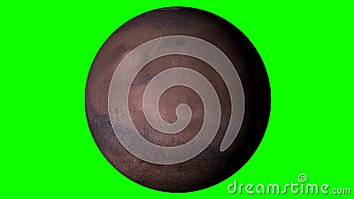 Mars Rotating on a Solid Green Background. Loopable Stock Video - Video ...