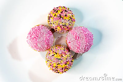 Marshmallow Candy Multi-colored On Biscuits Royalty-Free Stock Photo ...