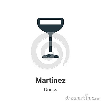 Martinez Vector Icon On White Background. Flat Vector Martinez Icon ...