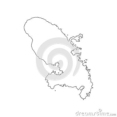 Martinique Map Outline Vector Illustration | CartoonDealer.com #95014908