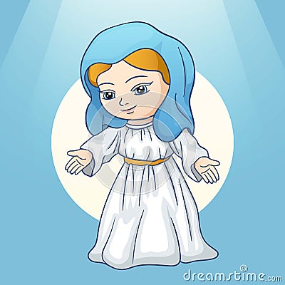 The Feast Of The Assumption Of The Blessed Virgin Mary, Cute Cartoon ...