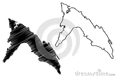 Masbate Island Southeast Asia, Republic Of The Philippines Map Vector ...