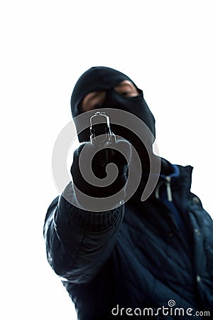 Masked Man With Gun Stock Photos - Image: 37686253