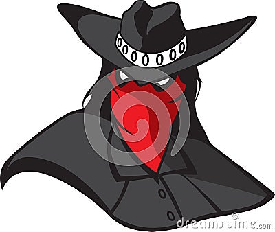 Masked Renegade Vector Illustration | CartoonDealer.com #55776672