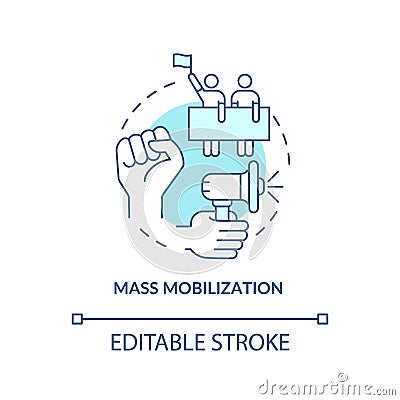 Mass Mobilization Concept Icon Cartoon Vector | CartoonDealer.com ...