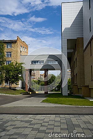 Massive Columns Supporting The Passage Between Buildings. Royalty-Free ...