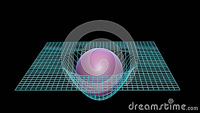 Massive Stellar Object Warps Fabric Of Space. View 2 Royalty-Free ...