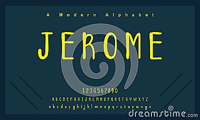 Jerome Font. Elegant Alphabet Letters Font. Vector Illustration ...
