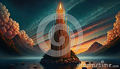 Matchbox Tower Royalty-Free Stock Photography | CartoonDealer.com ...