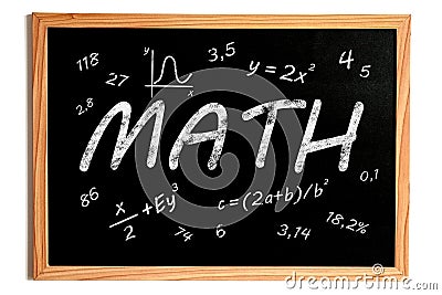 Math Chalkboard Stock Illustration - Image: 57895937