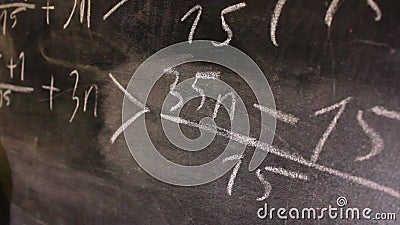 Math Equation on the Blackboard Stock Video - Video of equations ...