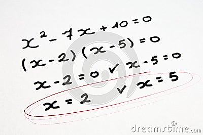 Math Exercise Stock Image - Image: 17495801