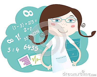 Math Girl Royalty Free Stock Photography - Image: 9806837