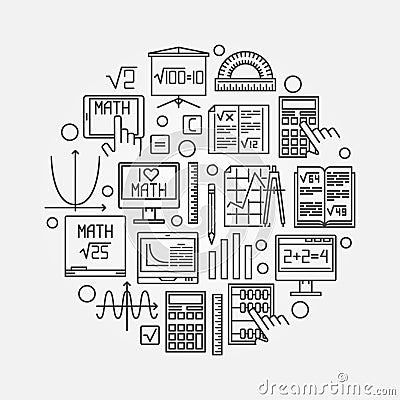 Math Linear Illustration Stock Vector - Image: 71864399