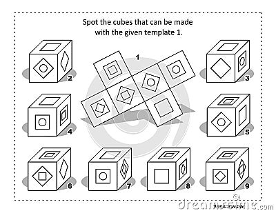 Math Puzzle Suitable Both For Kids And Adults: Spot The Cubes That Can ...