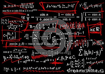 Mathematical Equations Stock Photo - Image: 12021450