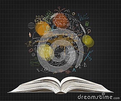 Mathematical Equations And Formulas In Circle Frame Vector Illustration ...