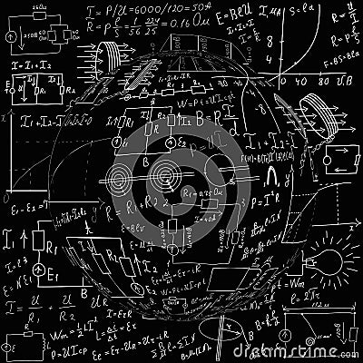 Mathematical Equations And Formulas Cartoon Vector | CartoonDealer.com ...