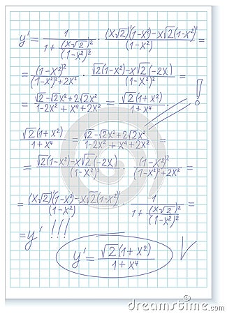 Mathematical Formulas Cartoon Vector | CartoonDealer.com #12763493