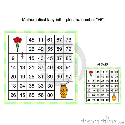 Mathematical Labyrinth, Worksheet - Plus The Number . Mathematical ...