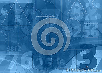 Mathematical Numbers Blue Background Royalty Free Stock Image - Image ...