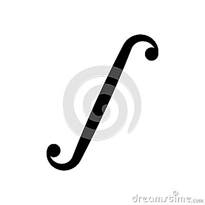 Mathematics Integral Icon Cartoon Vector | CartoonDealer.com #337119727